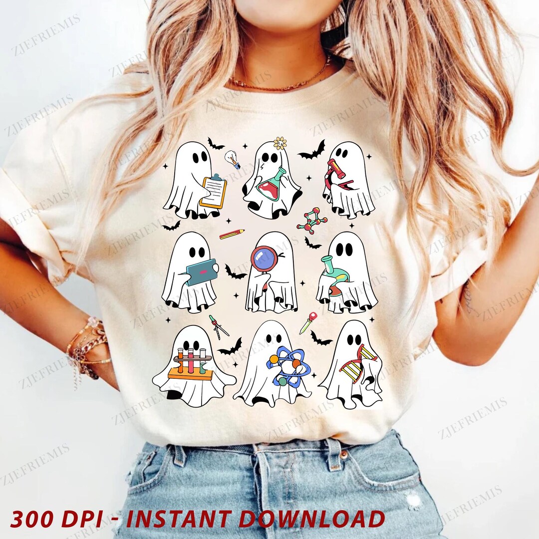 Scary Science Teacher Halloween Png, Scary Science Teacher Ghost Png ...