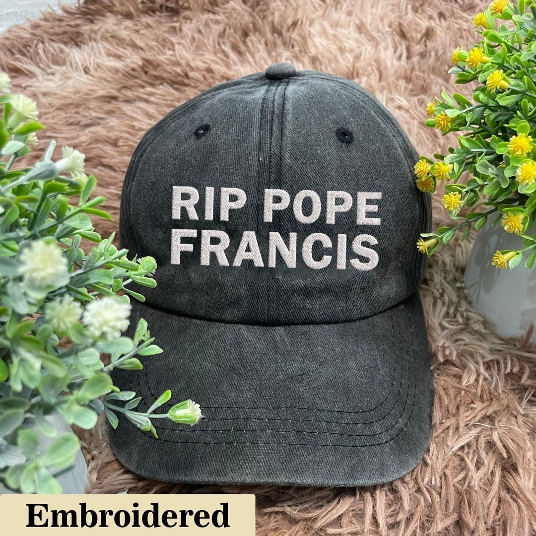 Embroidered Pope Francis Washed Hat, Vatican Catholic Cap, Christian ...