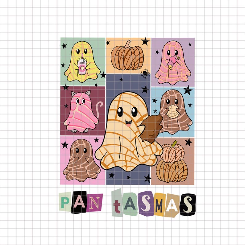 Spooky Conchas PNG, Pantasmas Ghost Png, Mexican Conchas Ghost ...