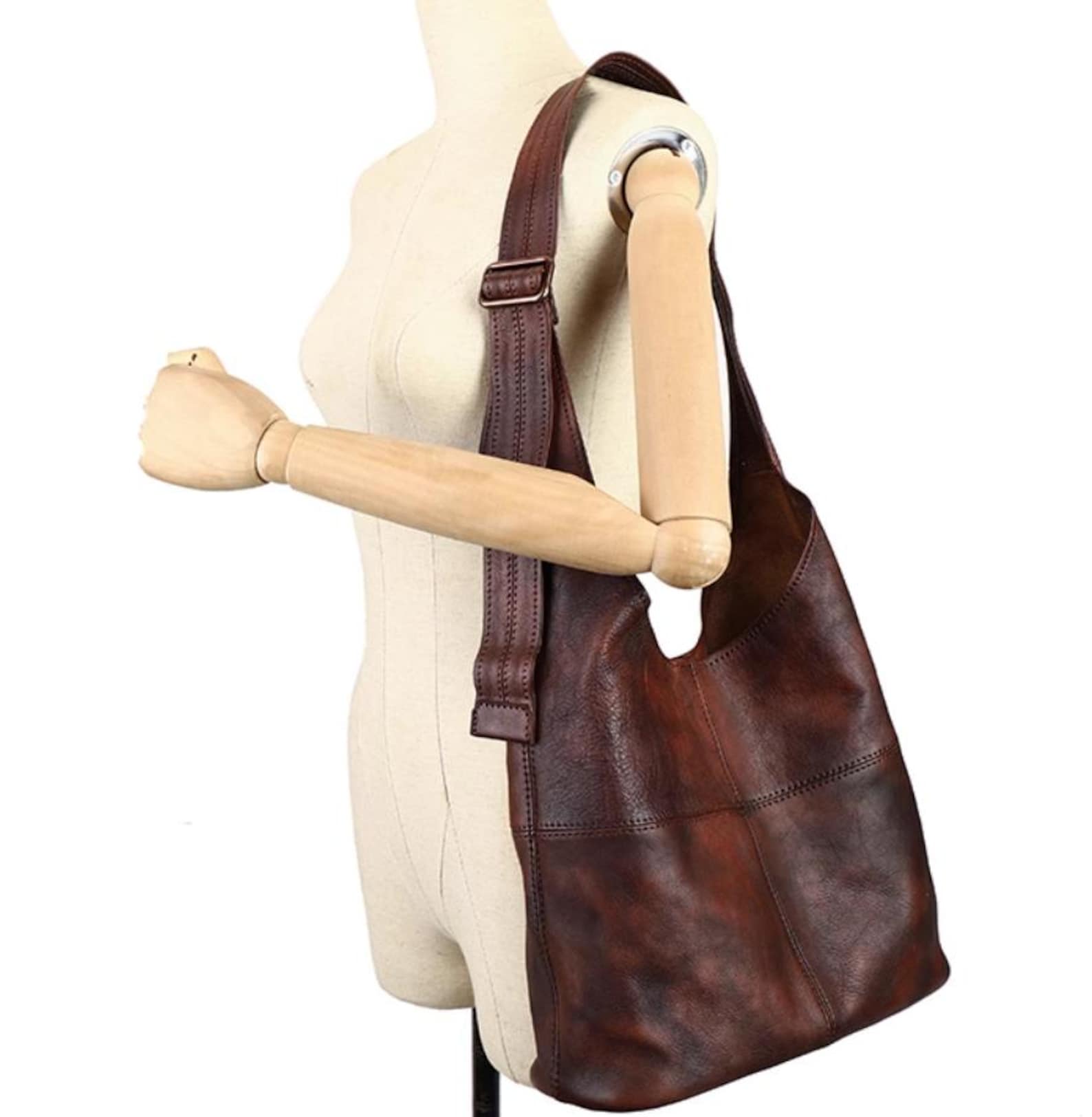 Top Grain Leather Handmade Ladies Bag, Vintage Style Ladies Bag Leather ...