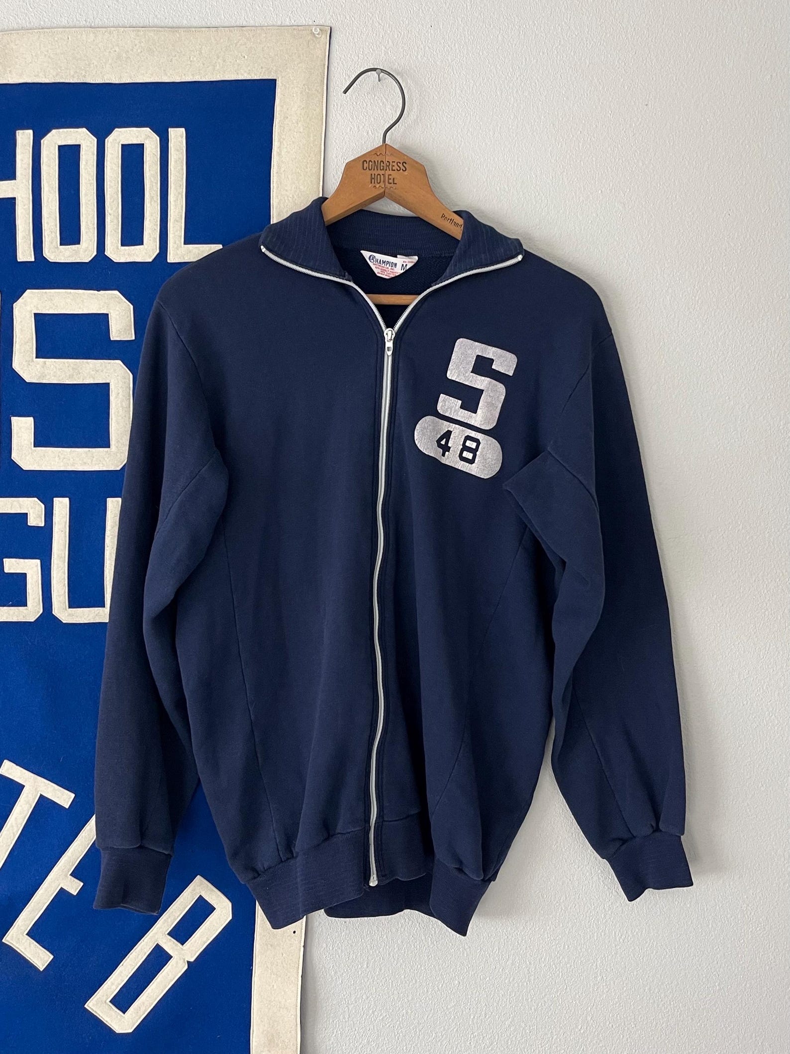 1960s 1970s Champion Running Man High School Track Zip up Sweatshirt - Etsy