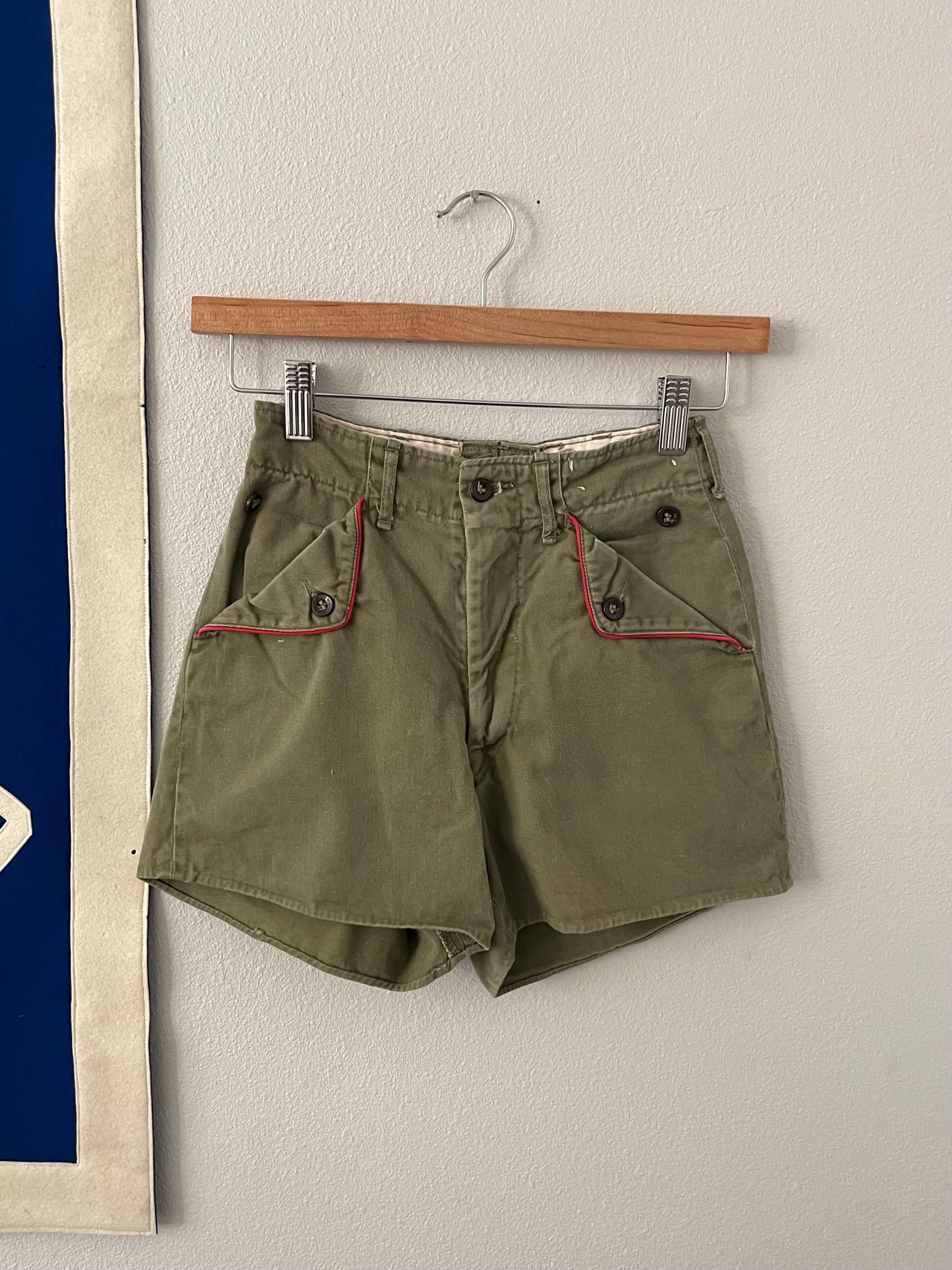 1950s 1960s BSA Shorts Boy Scout Mule Ear Pocket Talon Zipper Outdoors ...