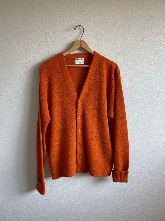 1960s Masterpiece by Arena burnt orange alpaca cardig… - Gem