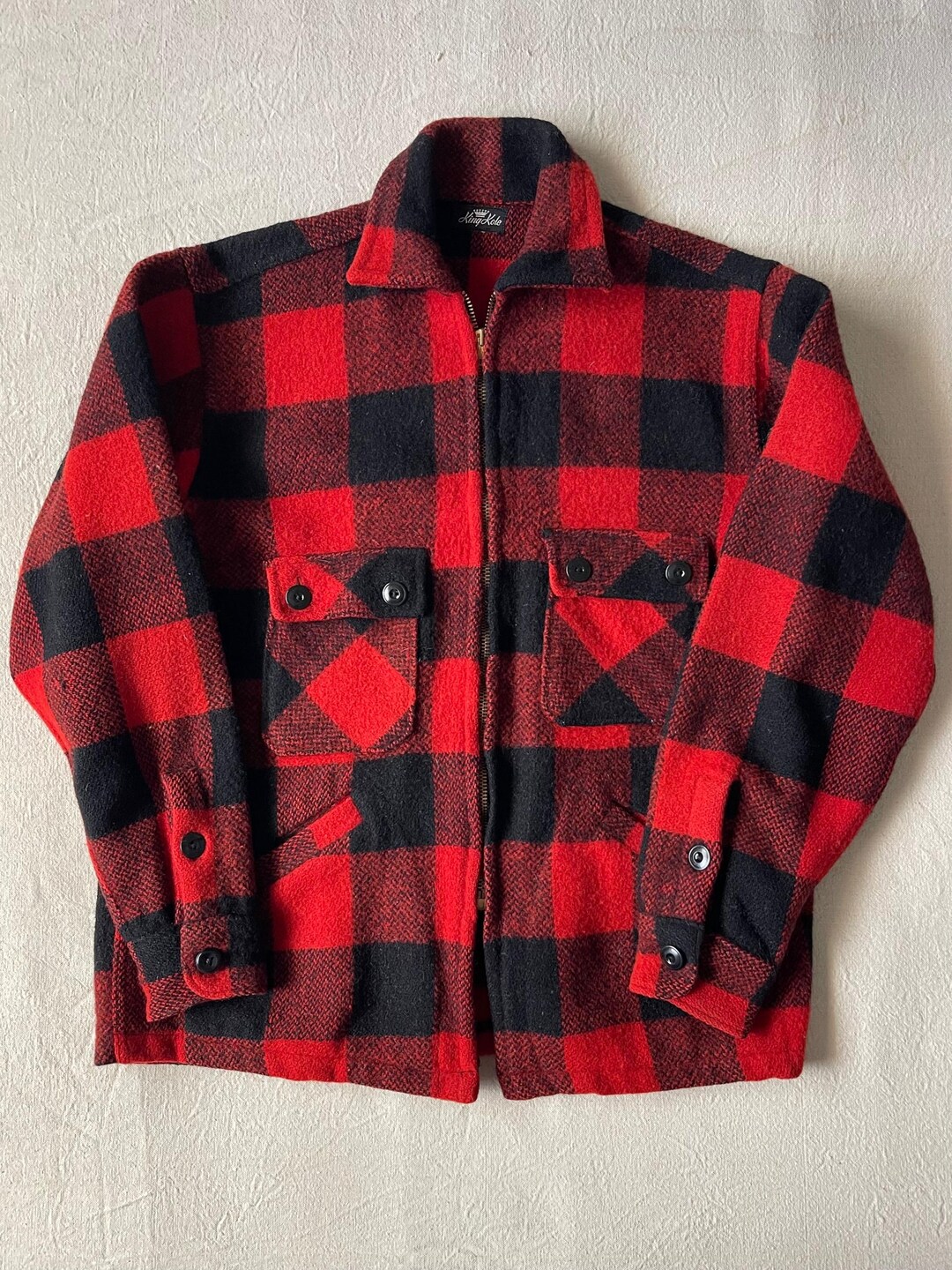 1950s King Kole Buffalo Plaid Zippered Jacket - Etsy