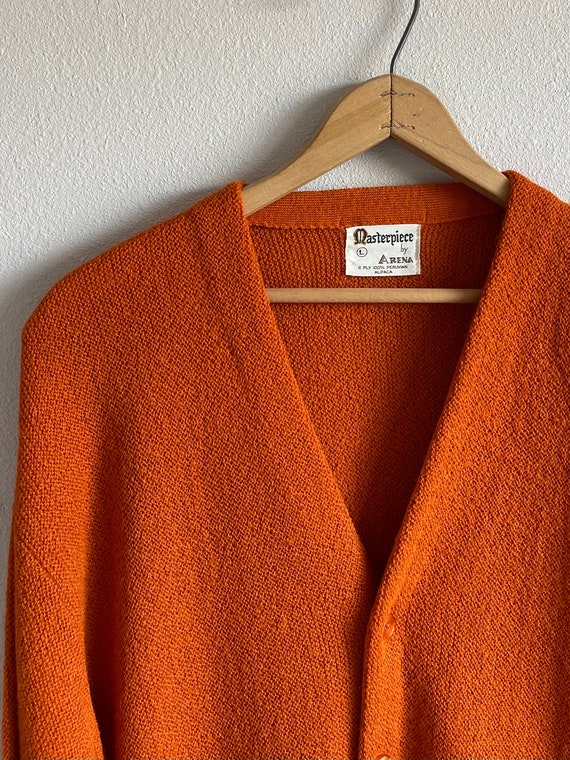 1960s Masterpiece by Arena burnt orange alpaca cardig… - Gem