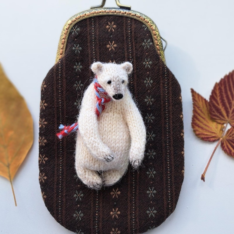 Small White Bear With Scarf - Etsy