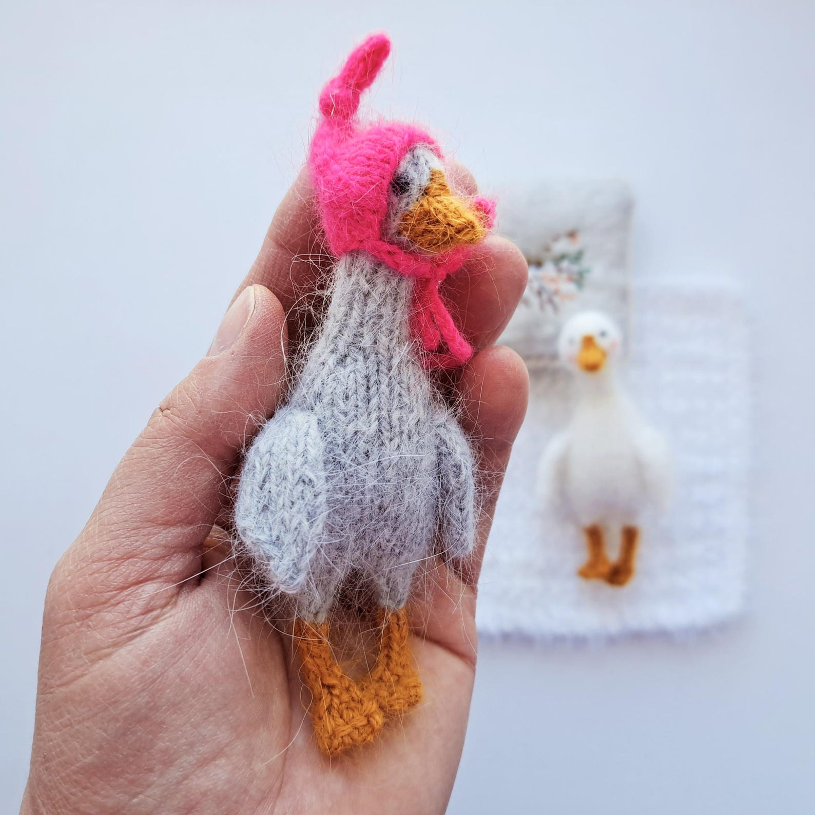 Goose Knitting Pattern • Stuffed Little Goose Toy PDF • Knit Goose With ...