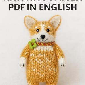 Corgi Knitting Pattern • Mini Dog PDF Tutorial • Small Dog Toy Pattern ...