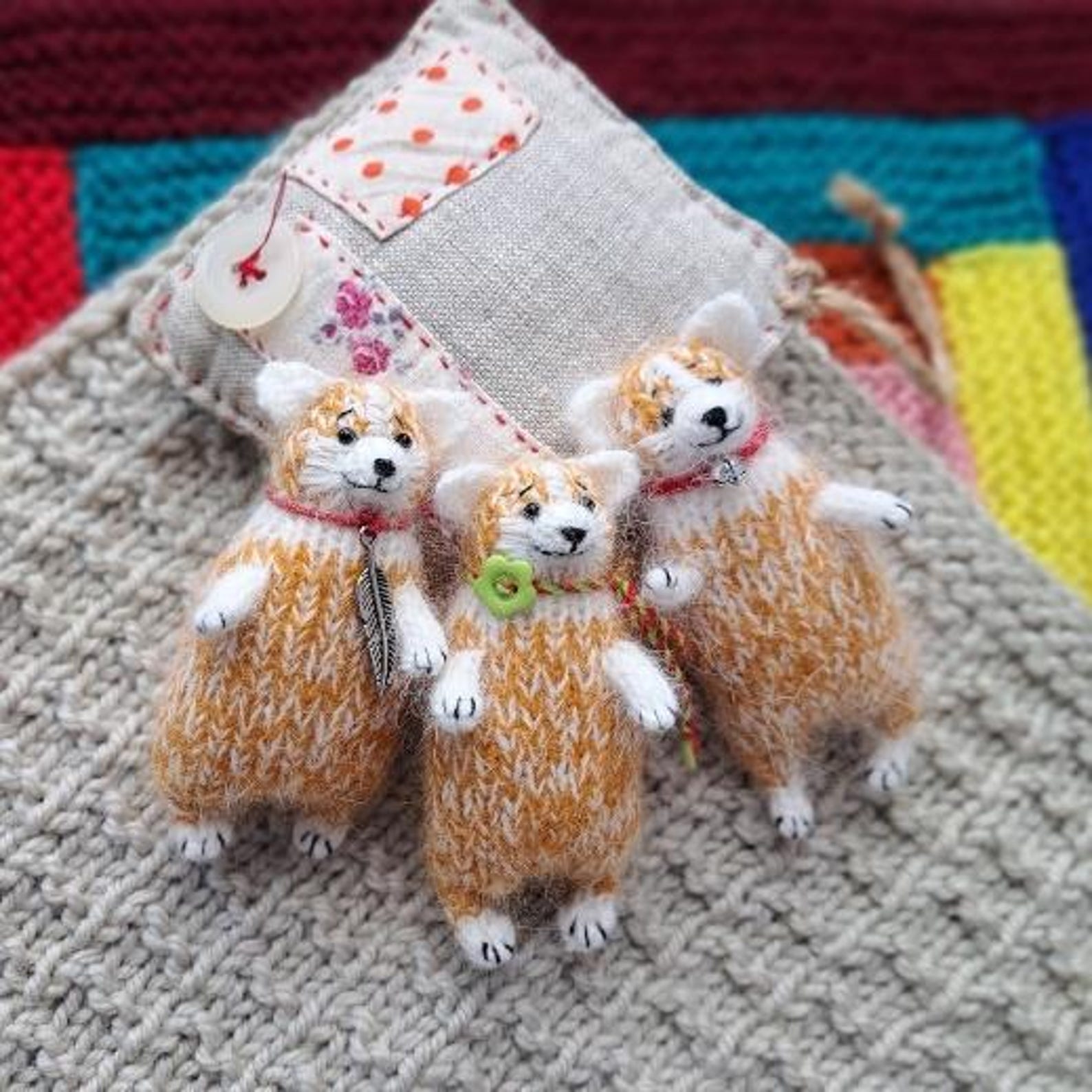 Corgi Knitting Pattern • Mini Dog PDF Tutorial • Small Dog Toy Pattern ...