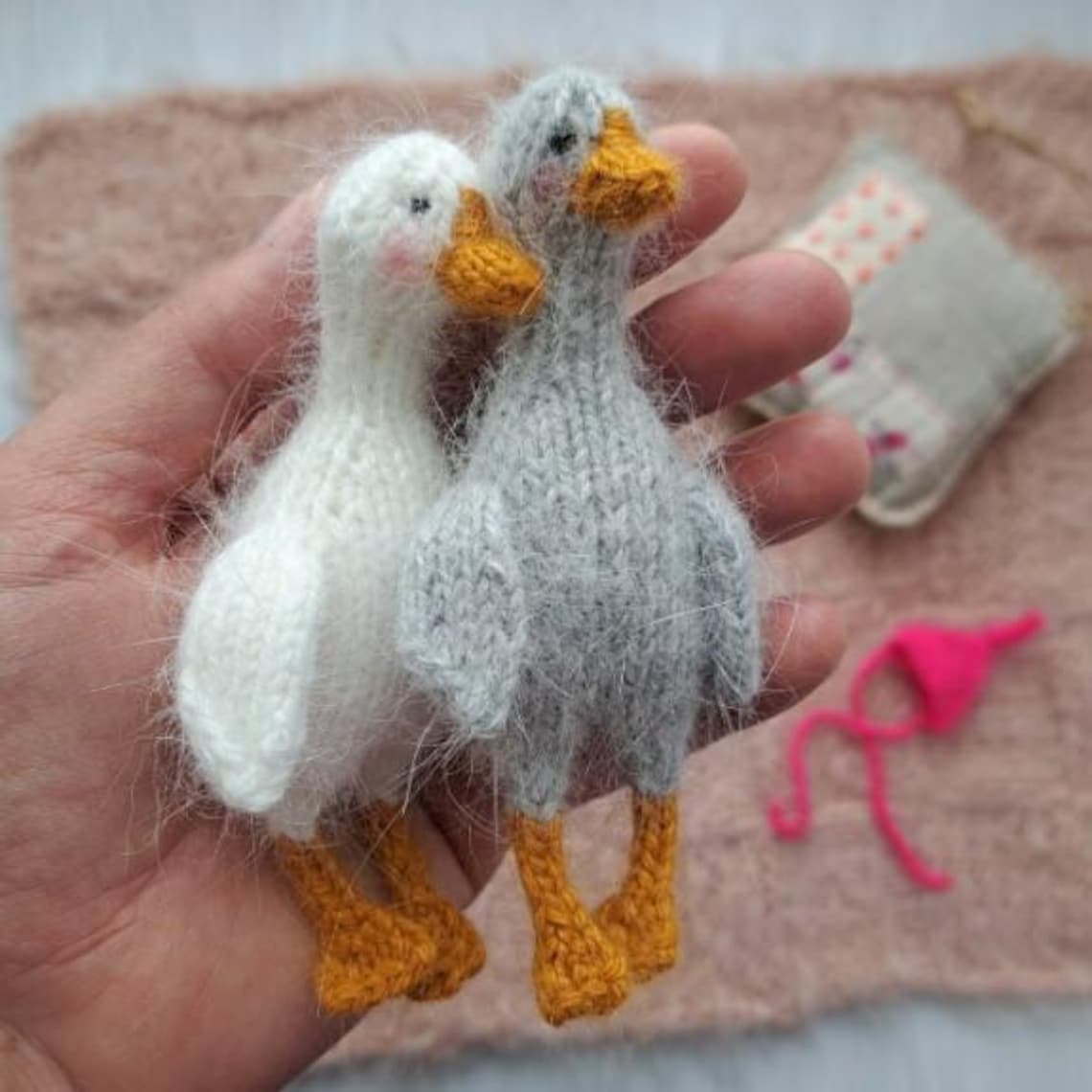 Goose Knitting Pattern • Stuffed Little Goose Toy PDF • Knit Goose With ...