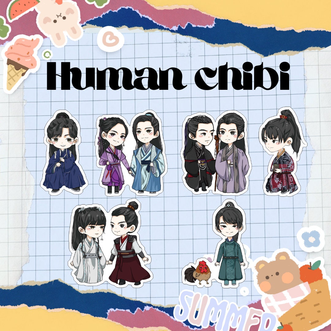 Chibi Digital Hand Drawn Stickers Word of Honor, Shan He Ling, Zhangzhe ...