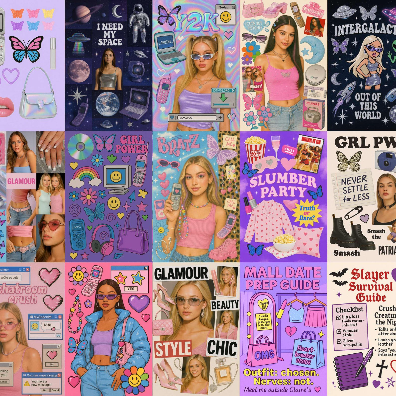 Y2K Collage Kit | 100+ Aesthetic Posters – Pop Art, Teen Nostalgia ...