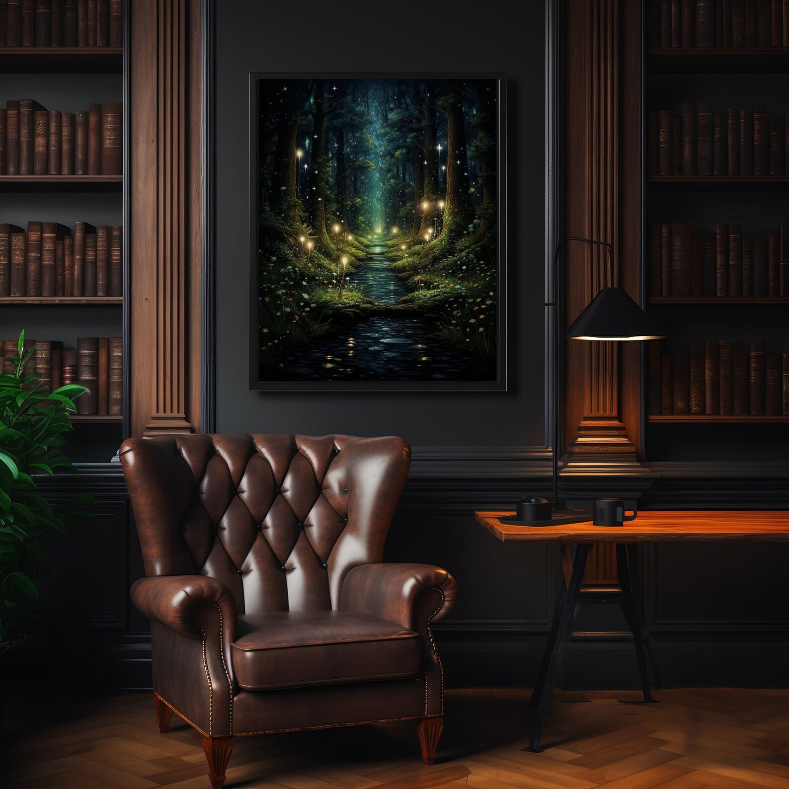 Enchanted Forest | Spiritual Forest, Forest Print, Fantasy Painting ...