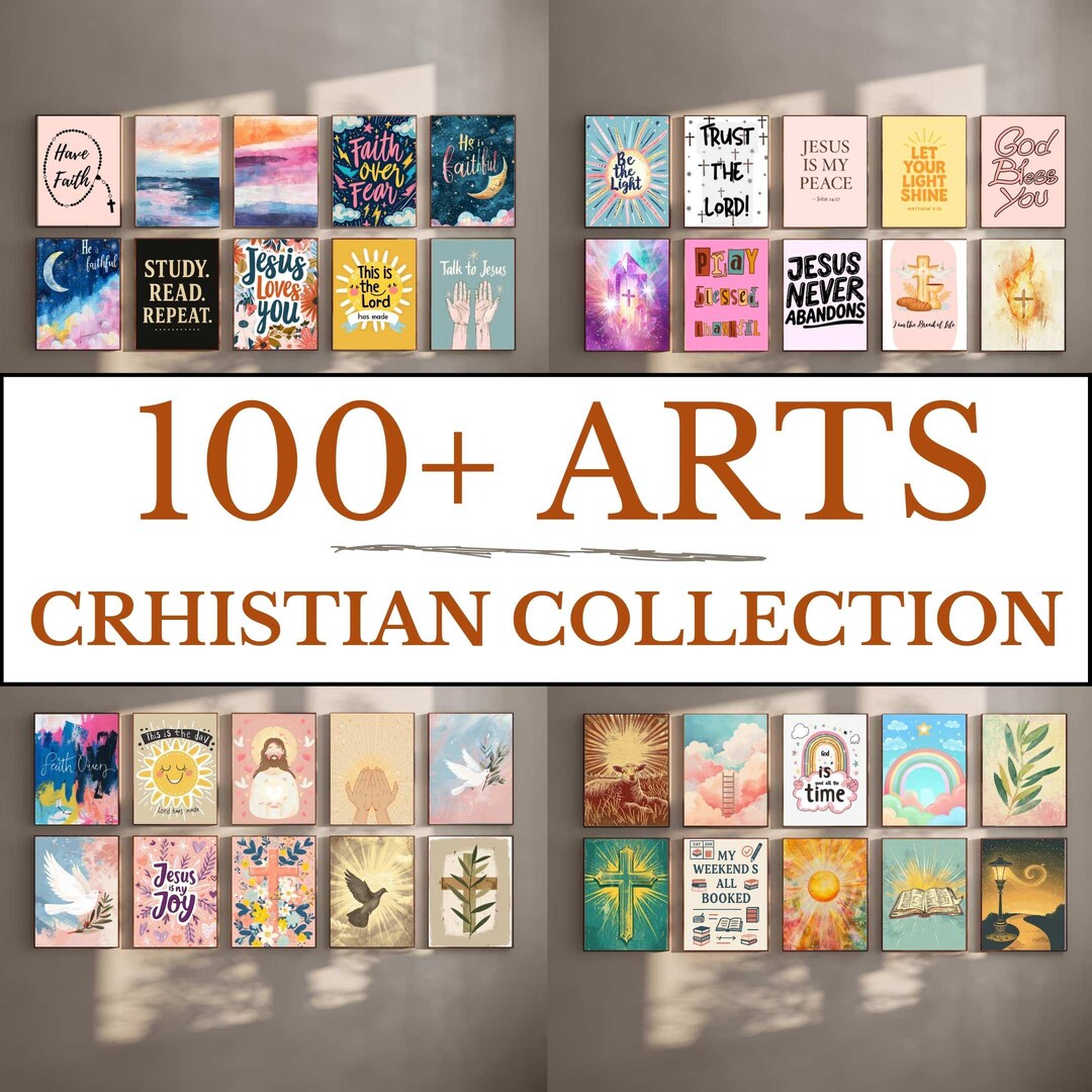 100+ Christian Wall Art Bundle, Faith Prints, Scripture Posters, Bible ...