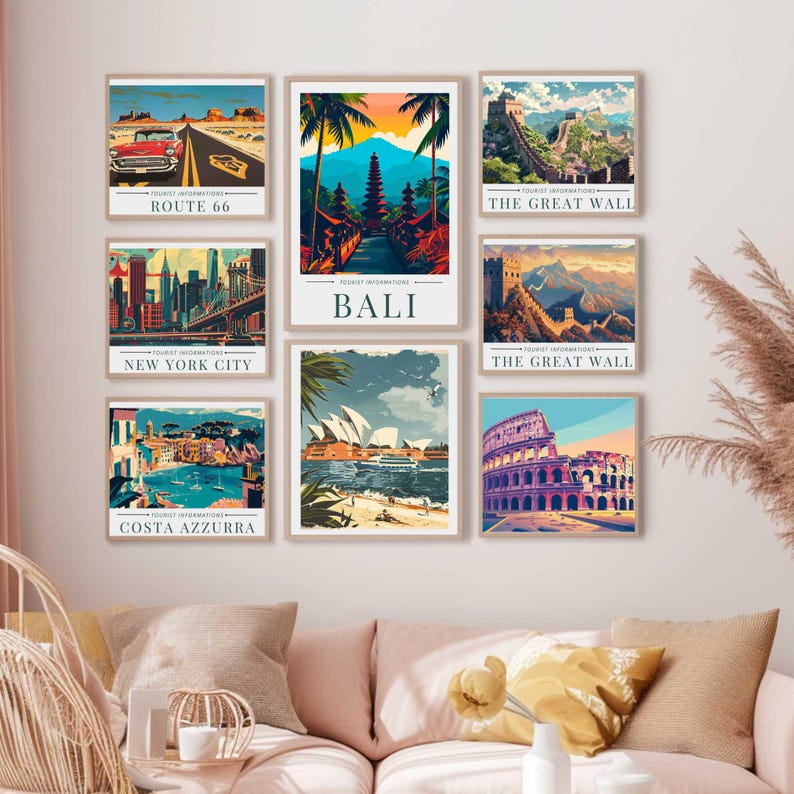 Location Poster, Over 300 Arts, World Map Decor, Retro Travel Posters ...