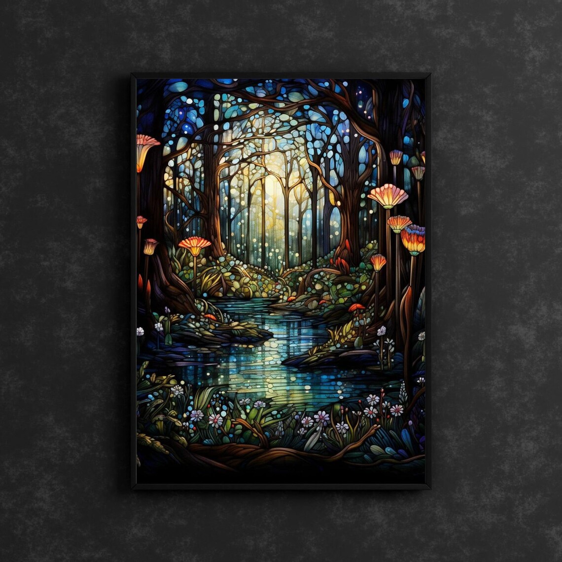 Enchanted Forest | Spiritual Forest, Forest Print, Fantasy Painting ...