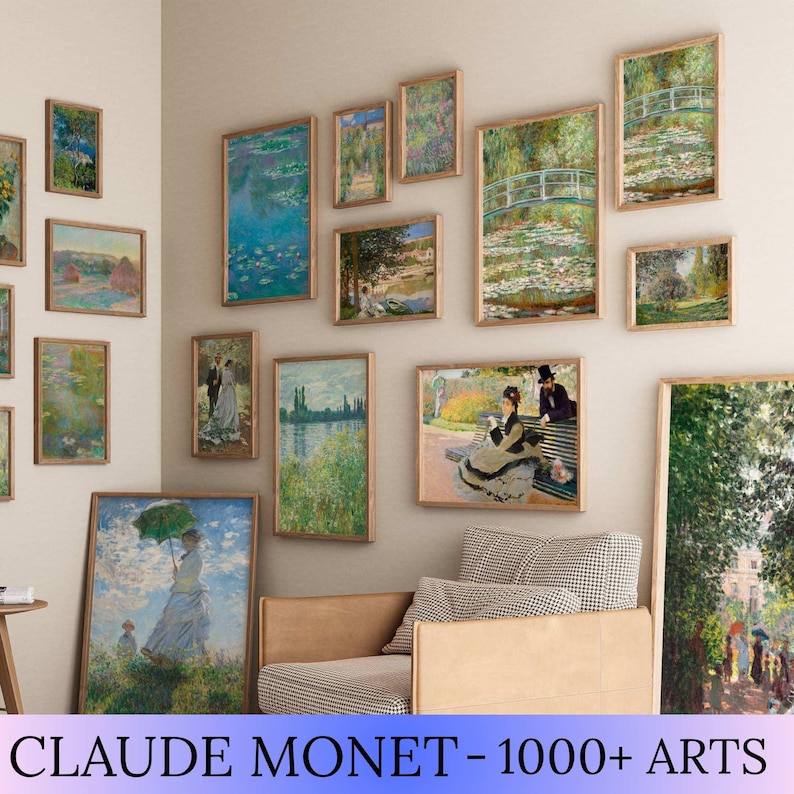 1000+ Claude Monet Art Bundle, Printable Wall Decor, Impressionism ...
