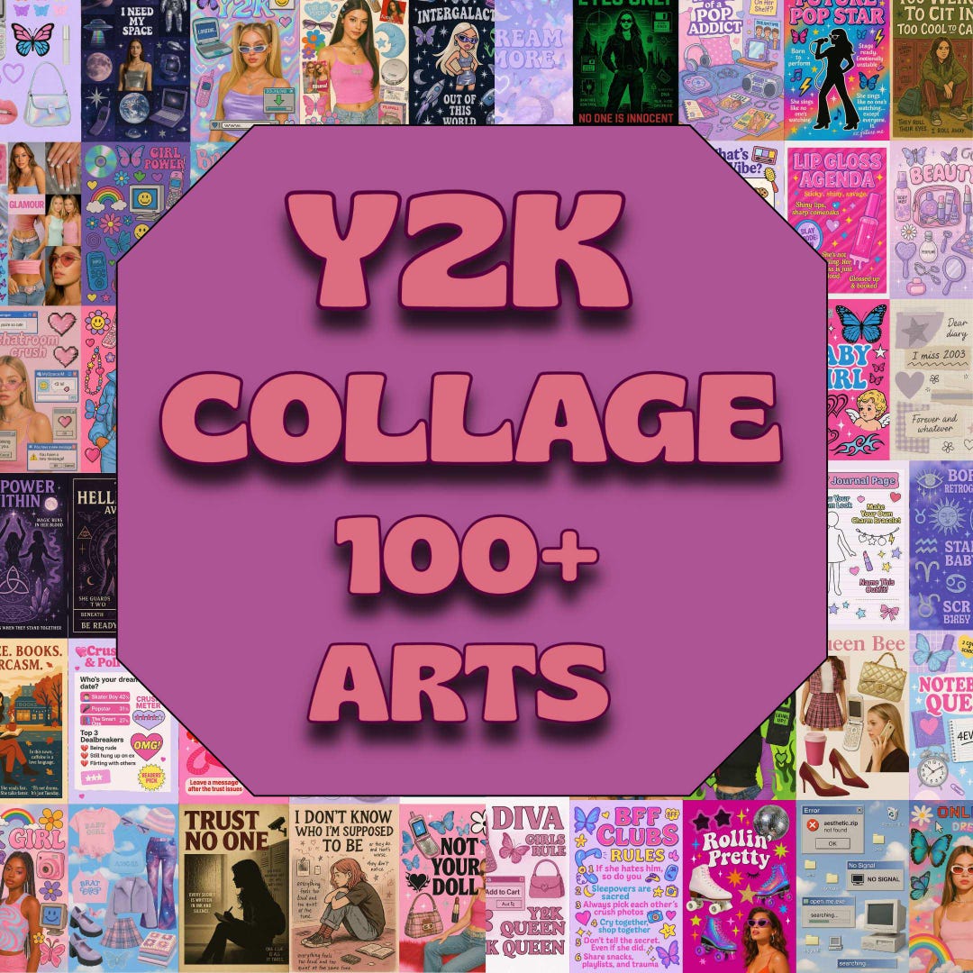 Y2K Collage Kit | 100+ Aesthetic Posters – Pop Art, Teen Nostalgia ...