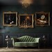 Set of 6 Dark Academia Prints, Vintage Goth Gallery Wall Set, Floral ...