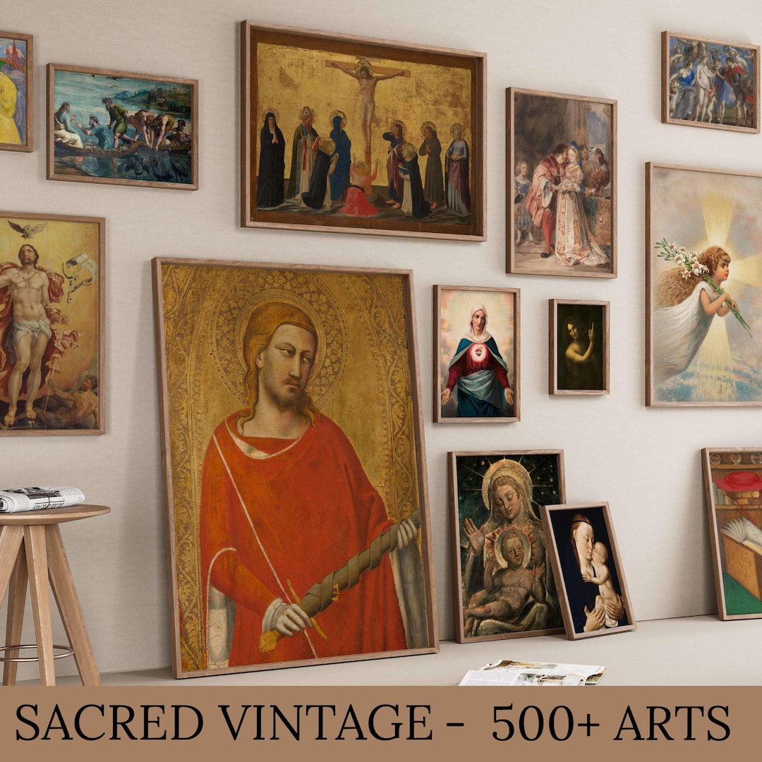 Sacred Christian Art Bundle – 500+ Vintage Religious Prints for Wall ...
