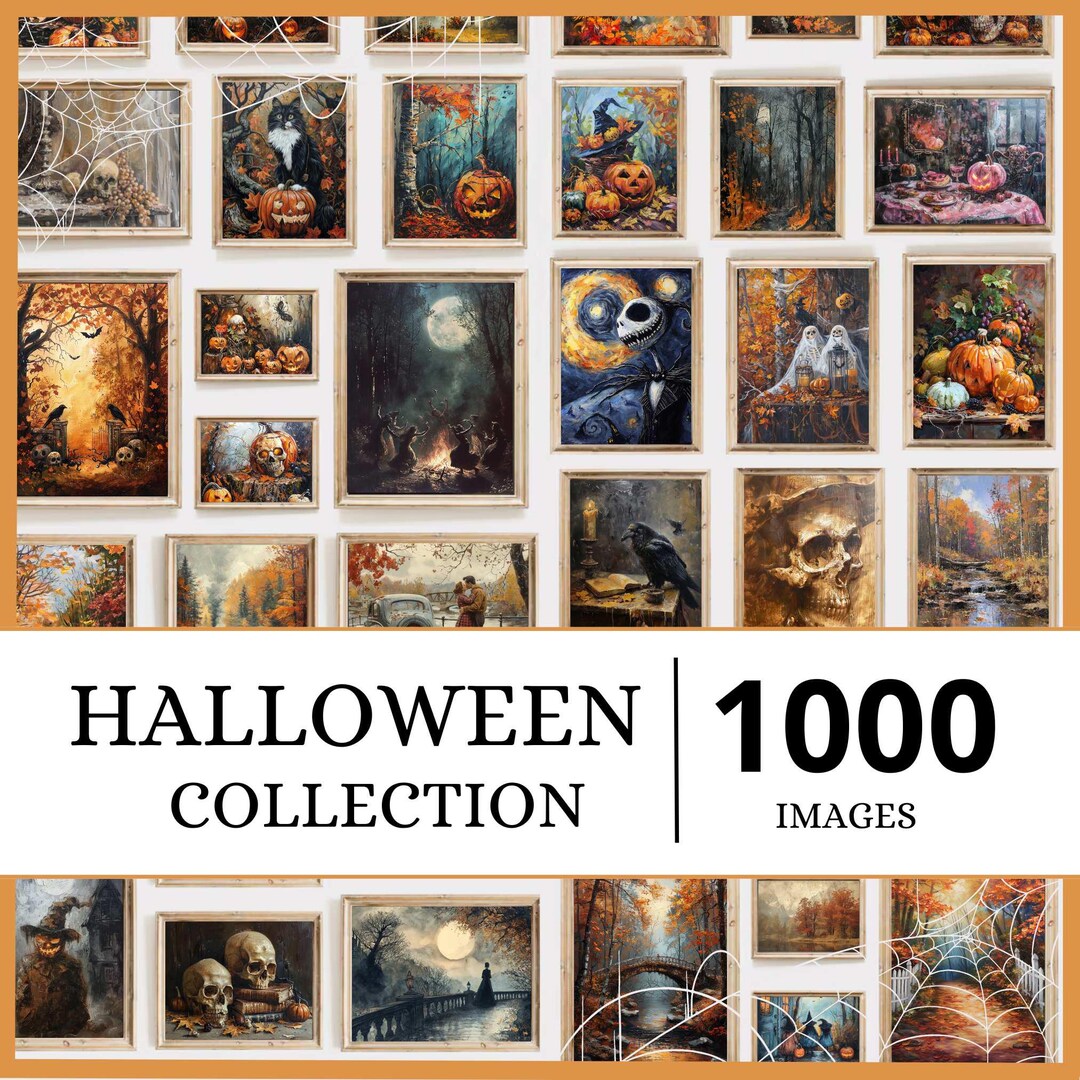Halloween Print Set: 1000+ Fall Posters for a Bewitching Gallery, Witch ...