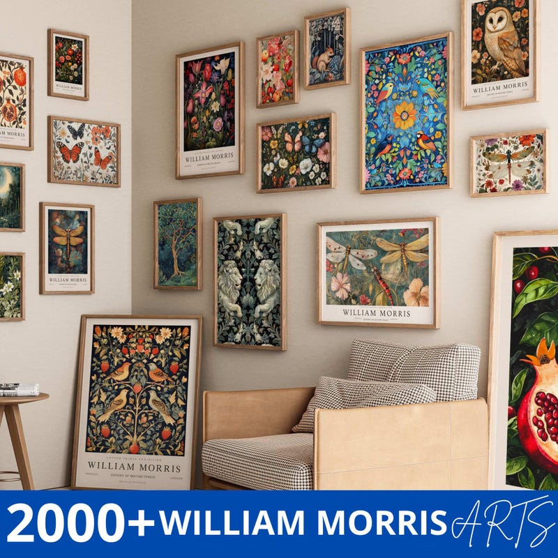 Morris Neutral Fabric - Etsy