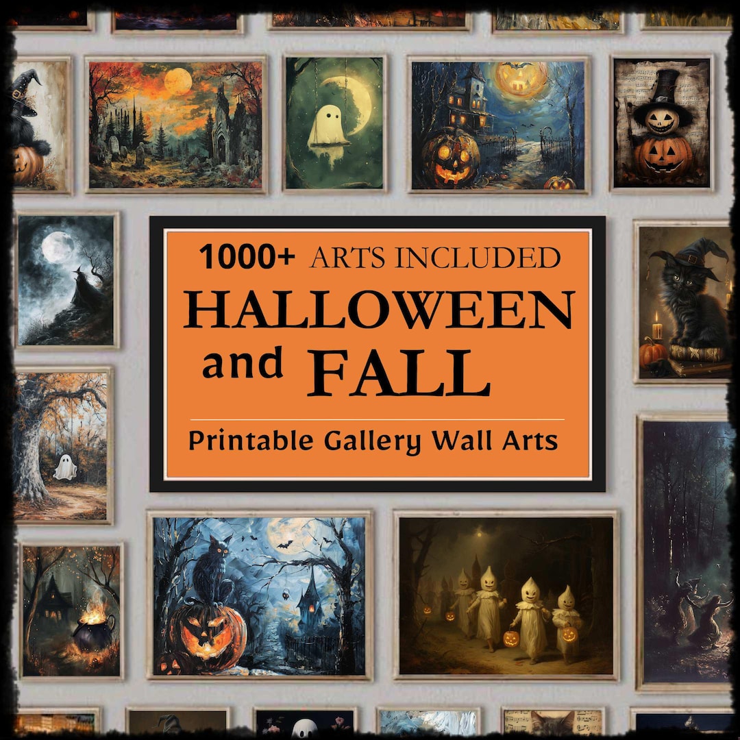 Spooktacular Halloween Print Set: 1000+ Fall Posters for a Bewitching ...