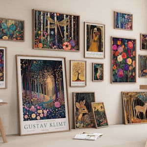 Over 1000+ Gustav Klimt MEGA BUNDLE Printable Wall Art, Vintage Vintage ...