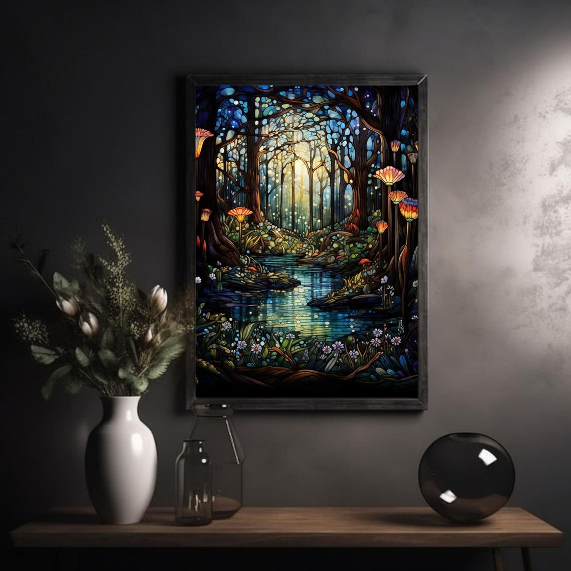 Enchanted Forest | Spiritual Forest, Forest Print, Fantasy Painting ...