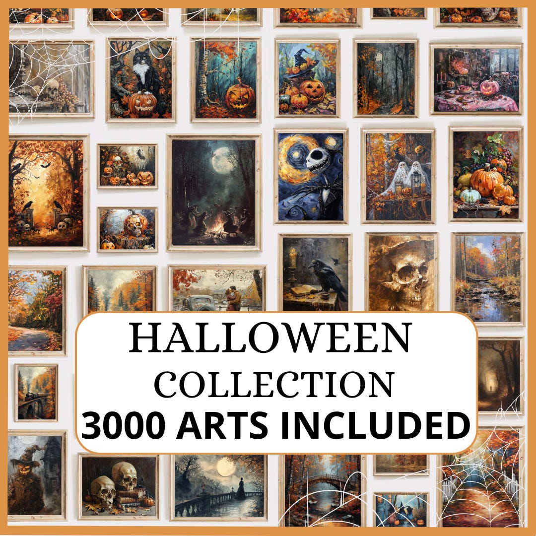 Halloween Print Set: 3000+ Fall Posters for a Bewitching Gallery, Witch ...