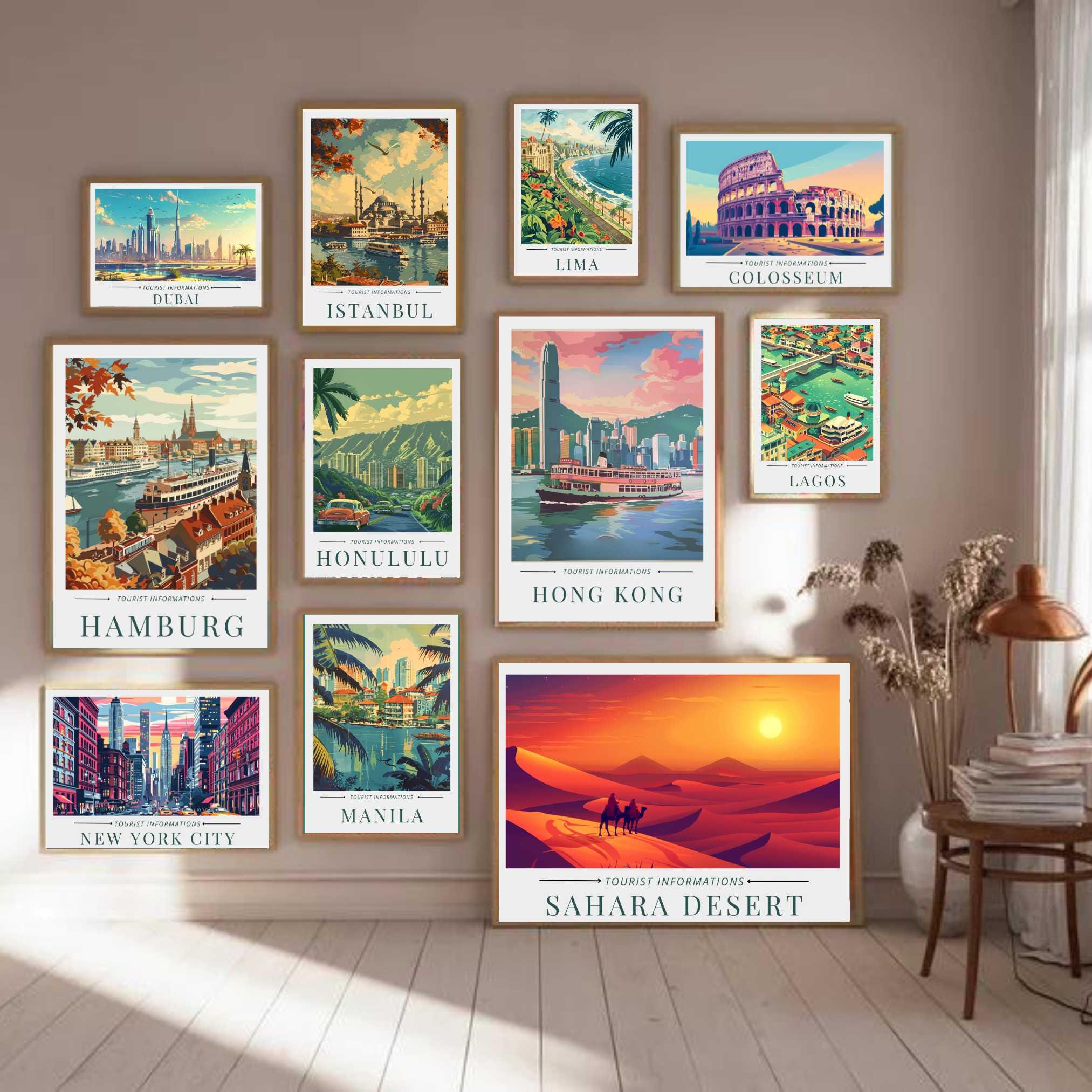 Location Poster, Over 300 Arts, World Map Decor, Retro Travel Posters ...