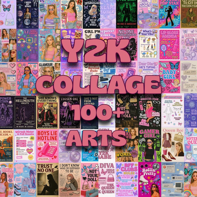 Y2K Collage Kit | 100+ Aesthetic Posters – Pop Art, Teen Nostalgia ...