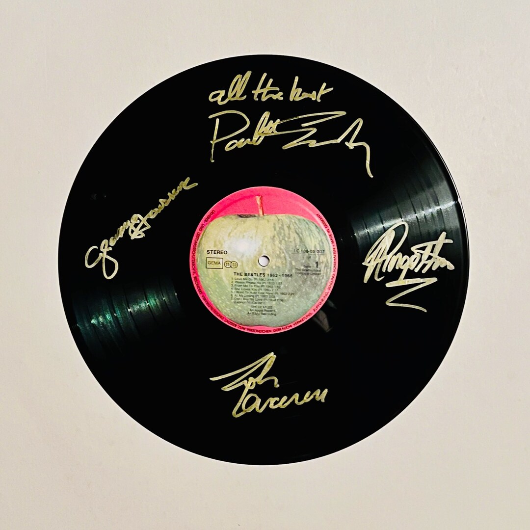 The Beatles 1962 - 1966 24 Carat Gold Signature Vinyl Record - Etsy