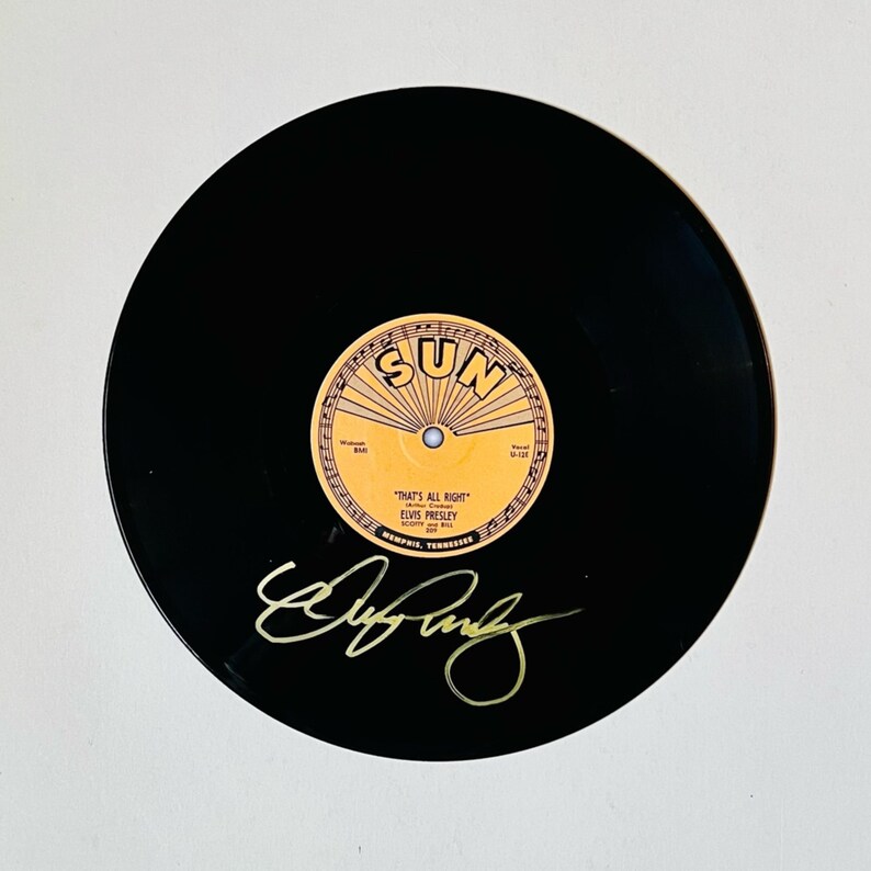 Elvis Presley 24 Carat Gold Signature Vinyl Record - Etsy