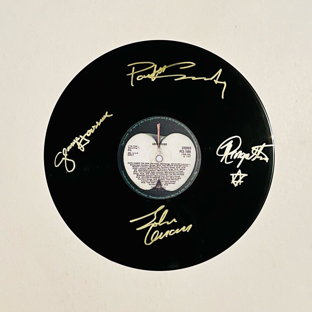 The Beatles Abbey Road 24 Carat Gold Signature Vinyl Record - Etsy