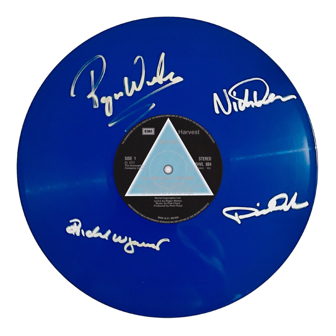 Pink Floyd Autographed Limited Edition Blue Vinyl Record - Etsy