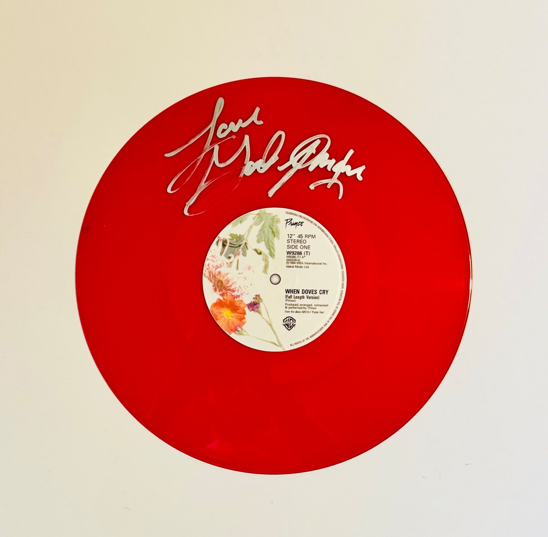 Prince When Doves Fly Autographed Limited Edition Red Vinyl Record - Etsy