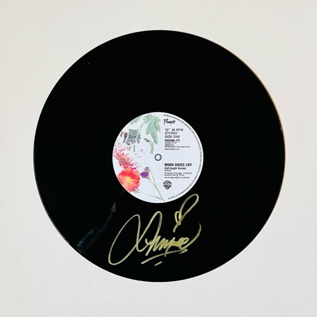 Prince When Doves Cry 24 Carat Gold Signature Vinyl Record - Etsy