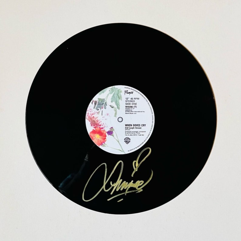 Prince When Doves Cry 24 Carat Gold Signature Vinyl Record - Etsy
