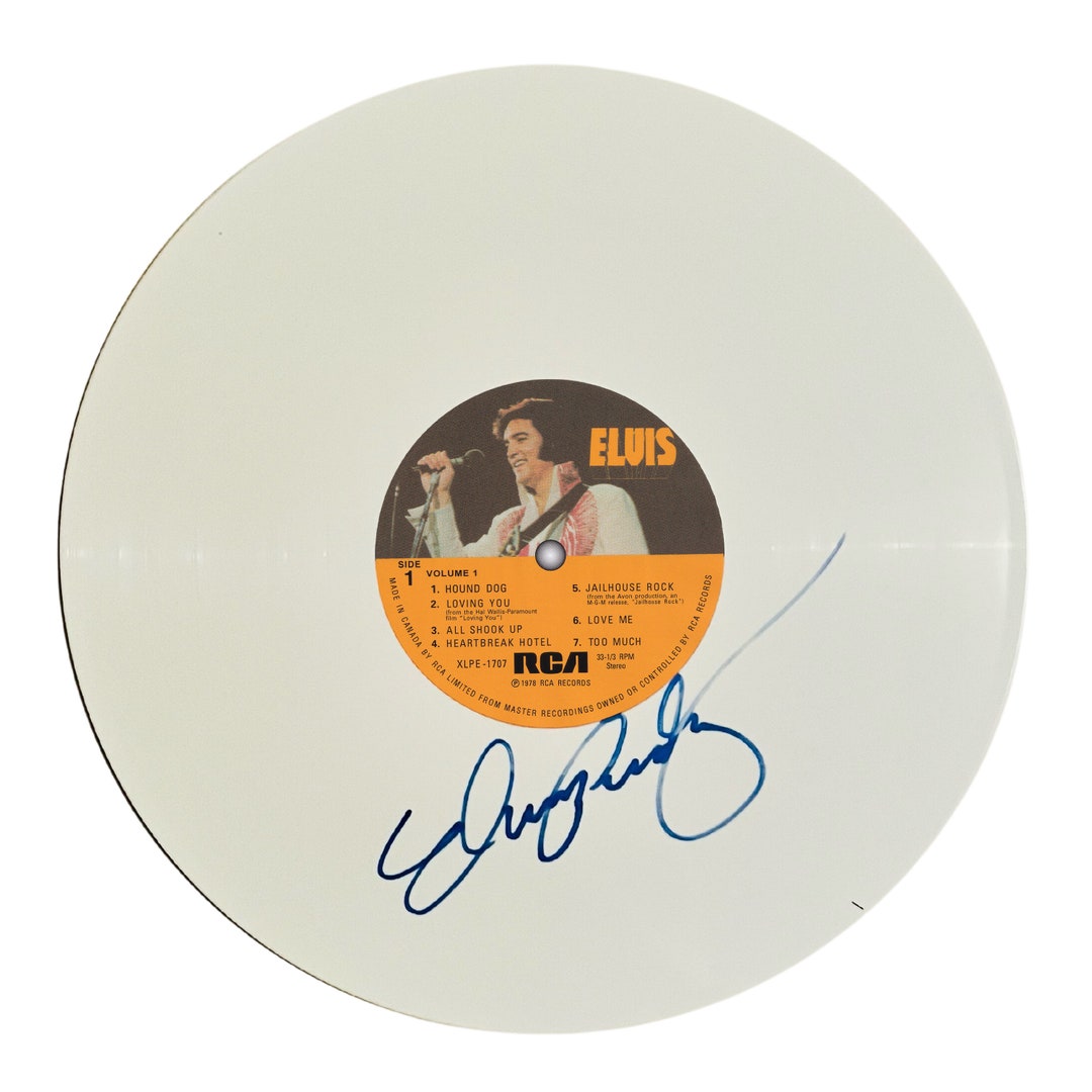 Elvis Presley Autographed Limited Edition White vinyl Record - Etsy ...