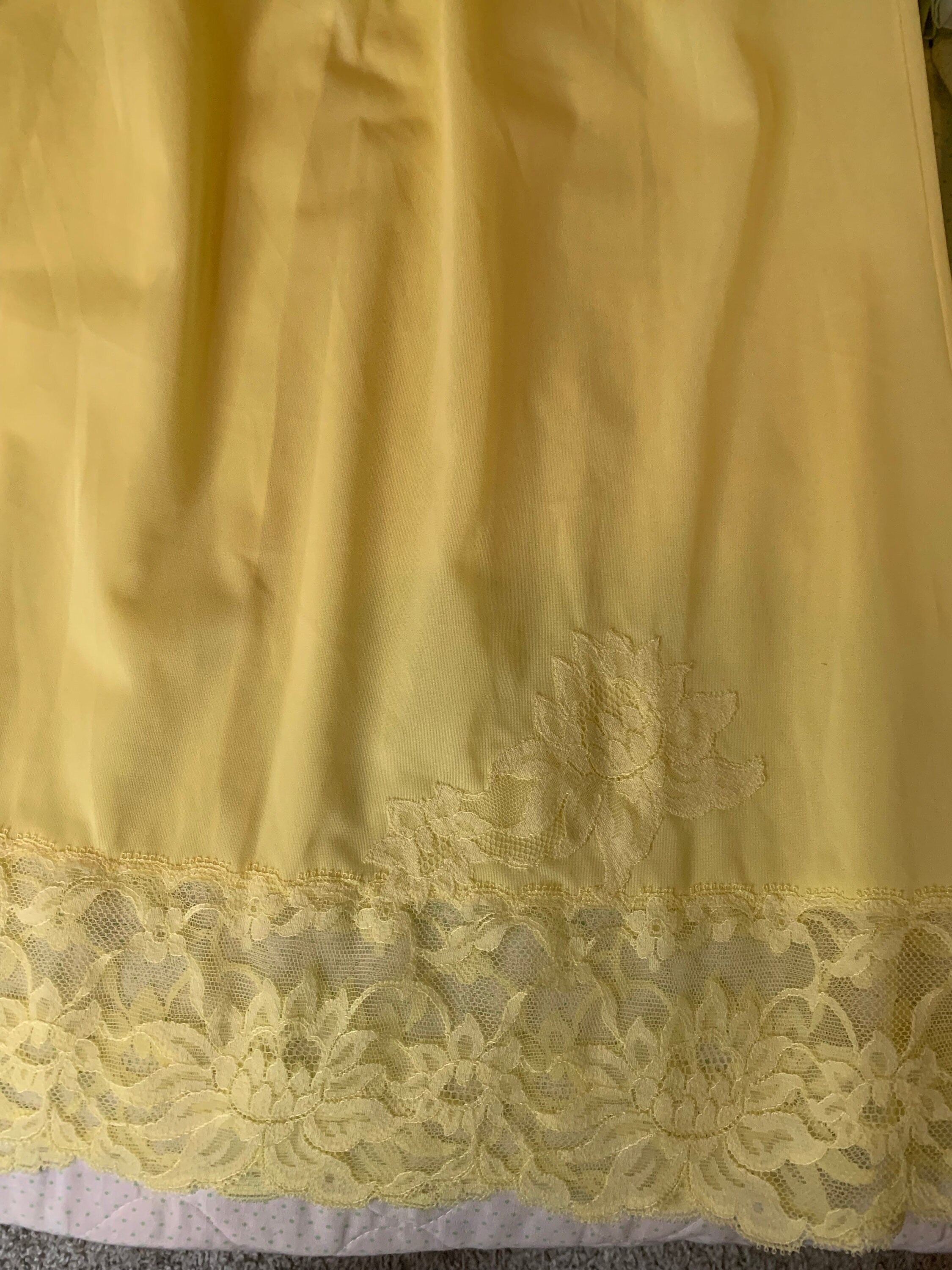 Vanity Fair Half Slip Yellow Small Etsy