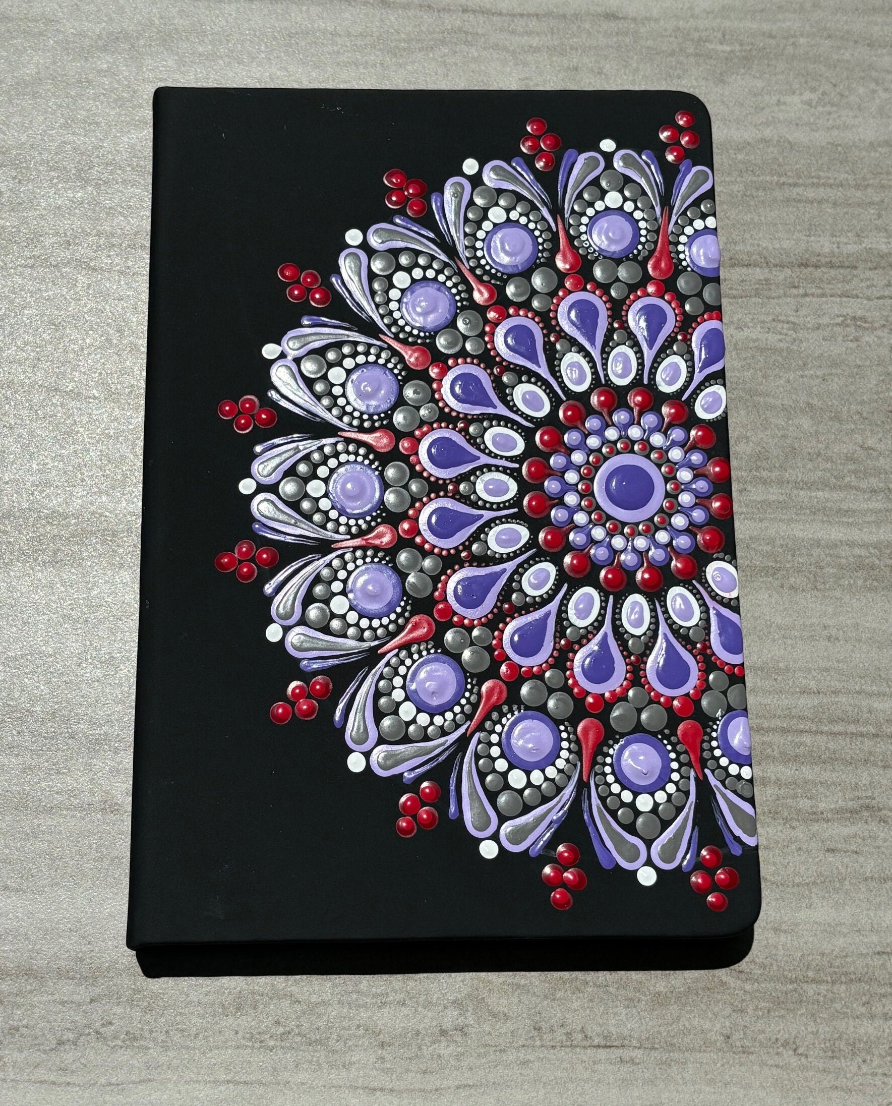 Hand Painted Mandala Lined Journal Notebooks, 240 Pages, 5.5 X 8.3 Inch ...