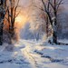 First Winters' Snowfall Winter Wall Art, Pathway Home. Winter Jpg ...