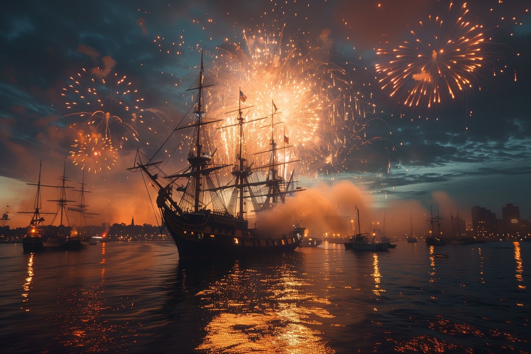 Nautical Americana: USS Constitution Ship, 4th of July, Boston Wall ...