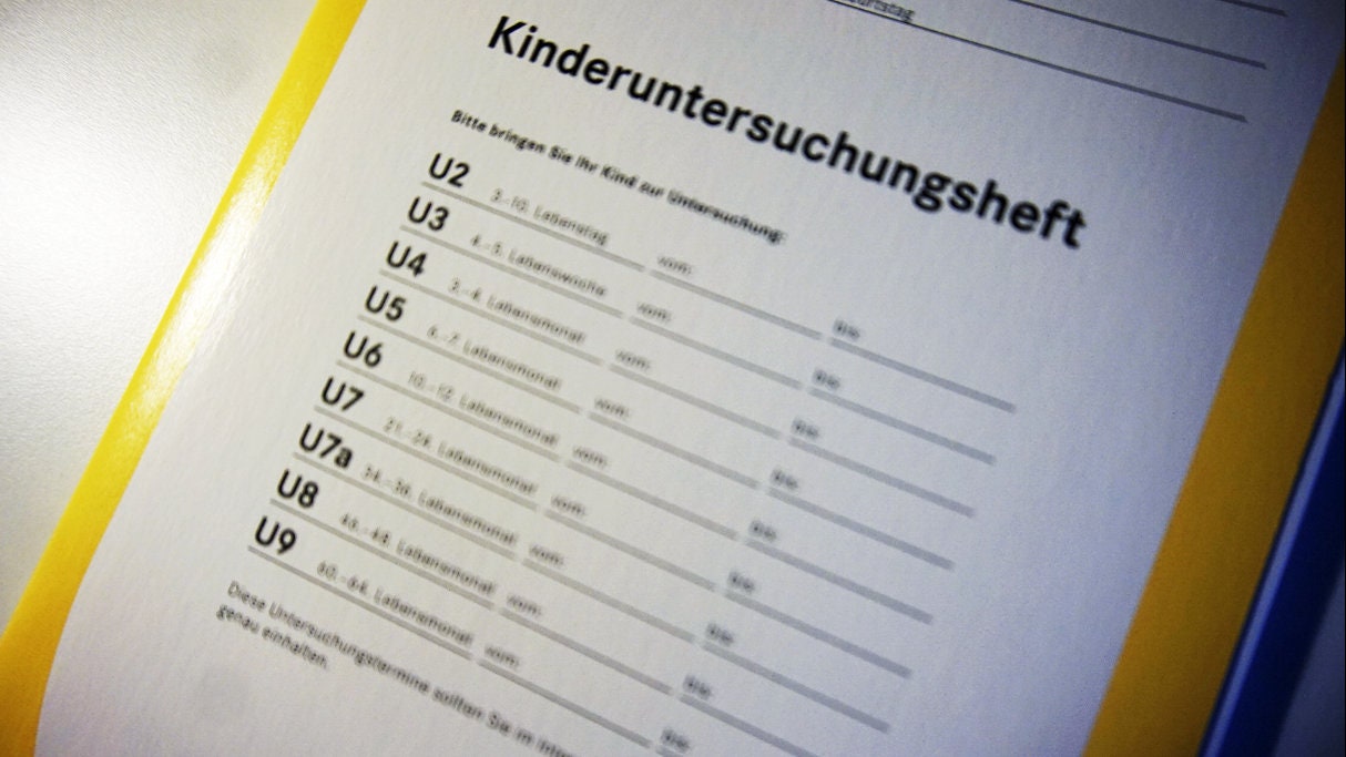 Original Deutsches U-Heft Uheft Kinderuntersuchungsheft Gelbes Heft mit Teilnahmekarte NEU ...