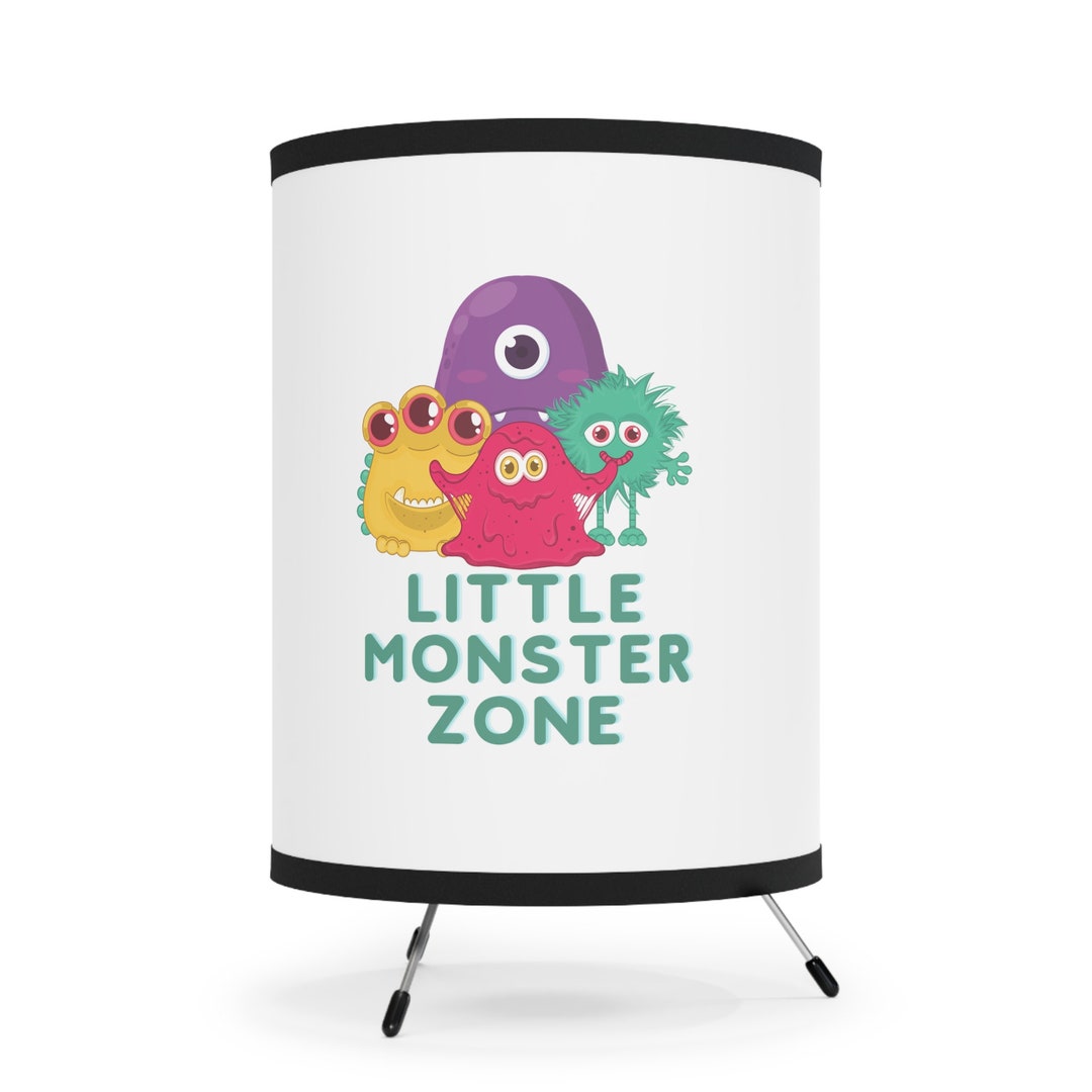 Monster Friends Light Themed Tripod Lamp With High-res Printed Shade ...