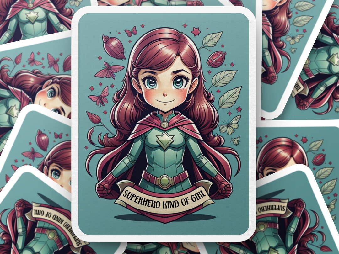 Superhero Female Sticker-superhero Kind of Girl Sticker-female Gift ...