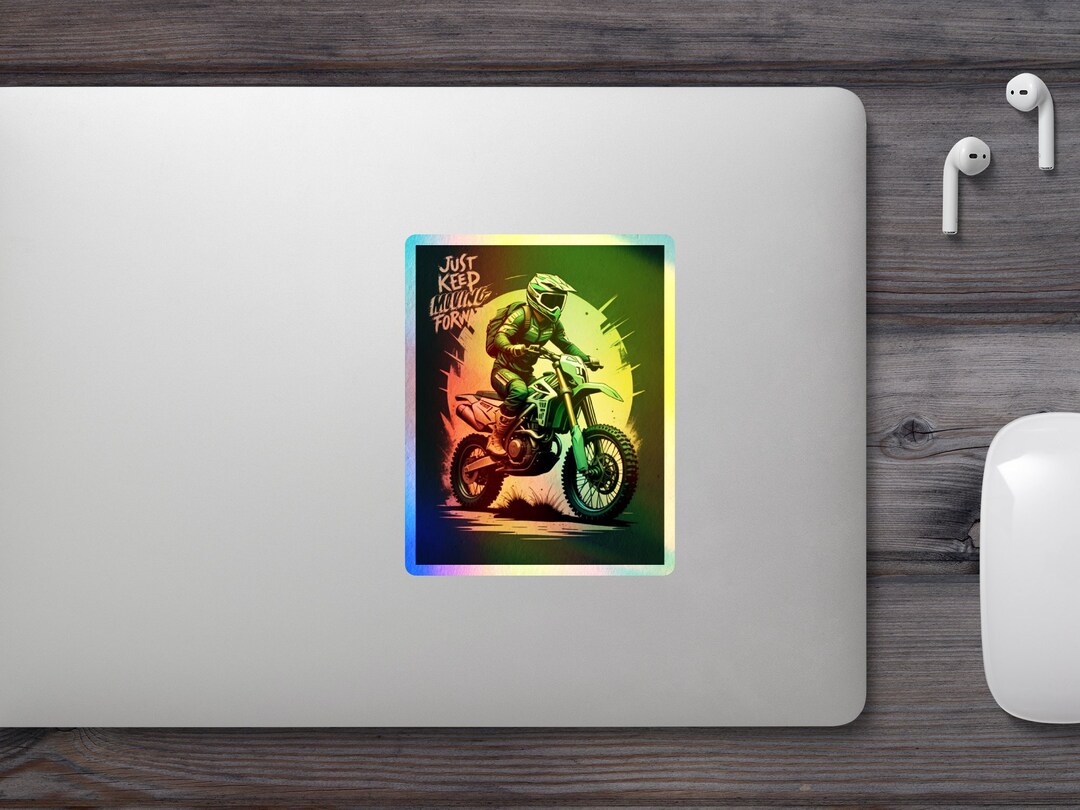 Vintage Dirt Bike-motocross Rider Unique Sticker-magnet-dirt Bike ...