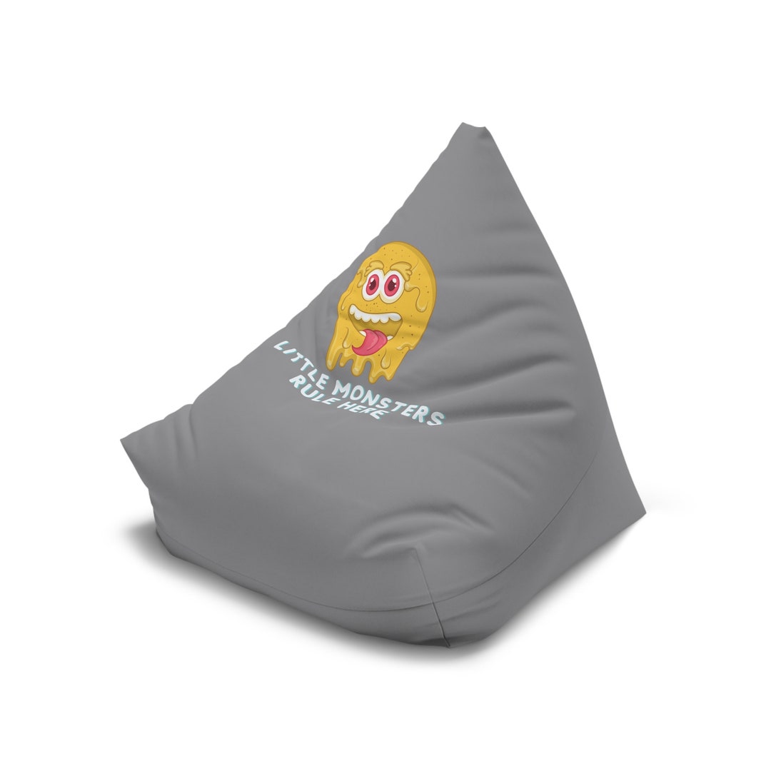 Funny Grey Little Monsters Rule Bean Bag Cover-friendly and Fun Monster ...