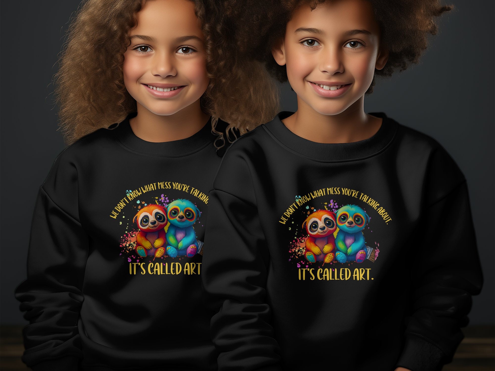 Twinning Art Toddlers-sloths-toddler Twin Top-twin Humor-twin Art-twin ...
